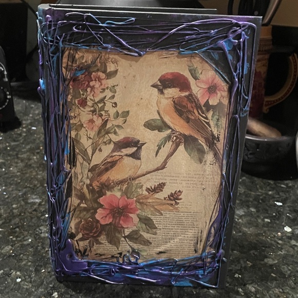 Hand Crafted | Art | Spring Birds Book Box Art Piece | Poshmark